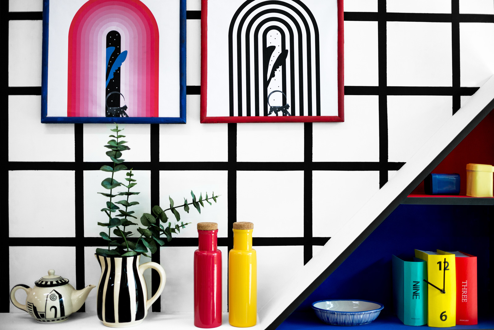 Primary colour shelf idea | Beautiful Homes