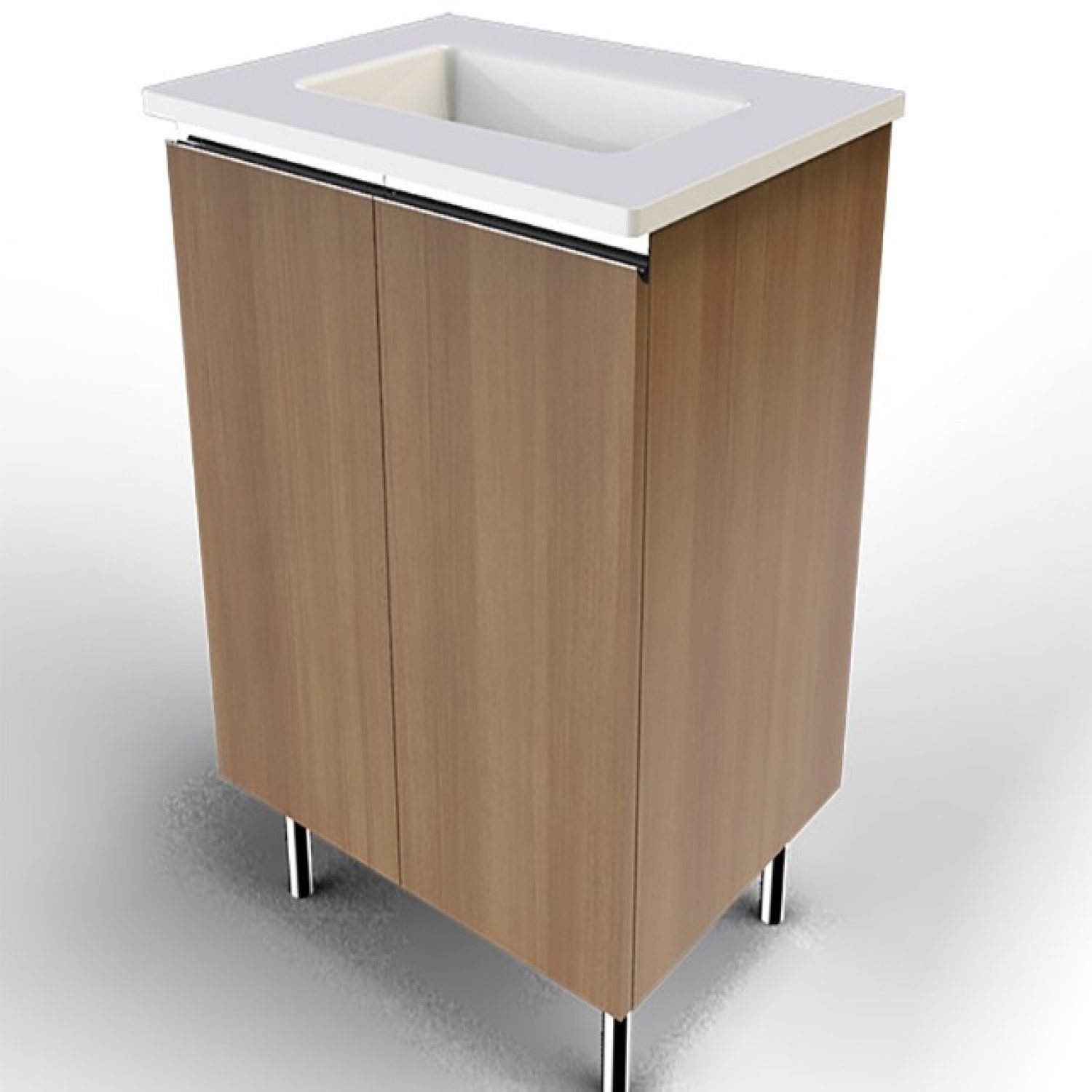 Floor mounted vanity