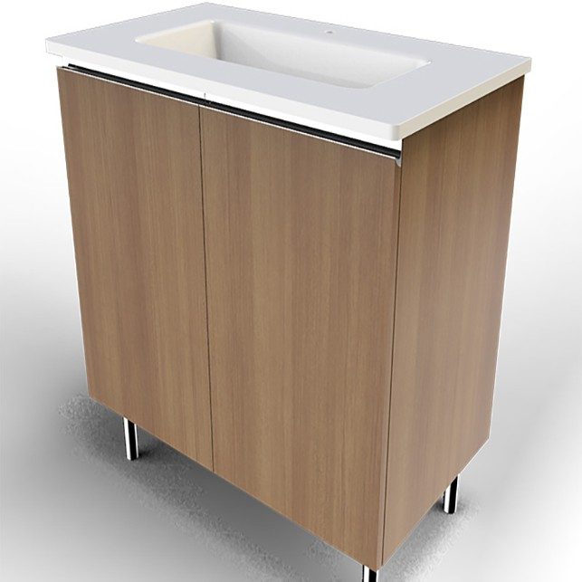 Floor mounted vanity