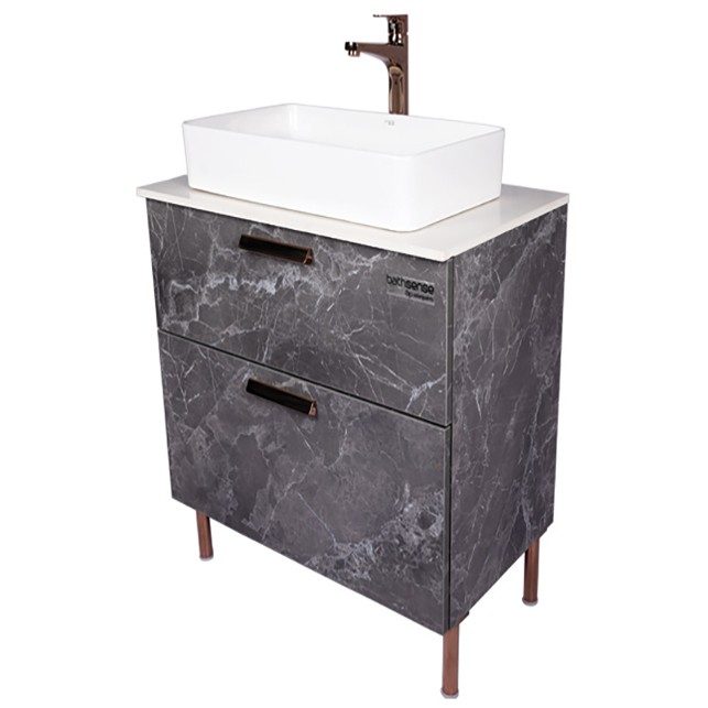Floor mounted vanity