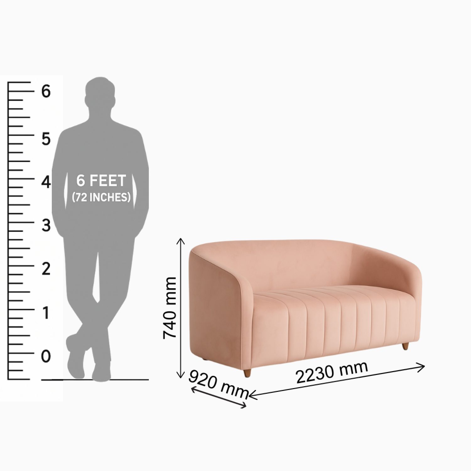 Kandos 3-Seater Sofa